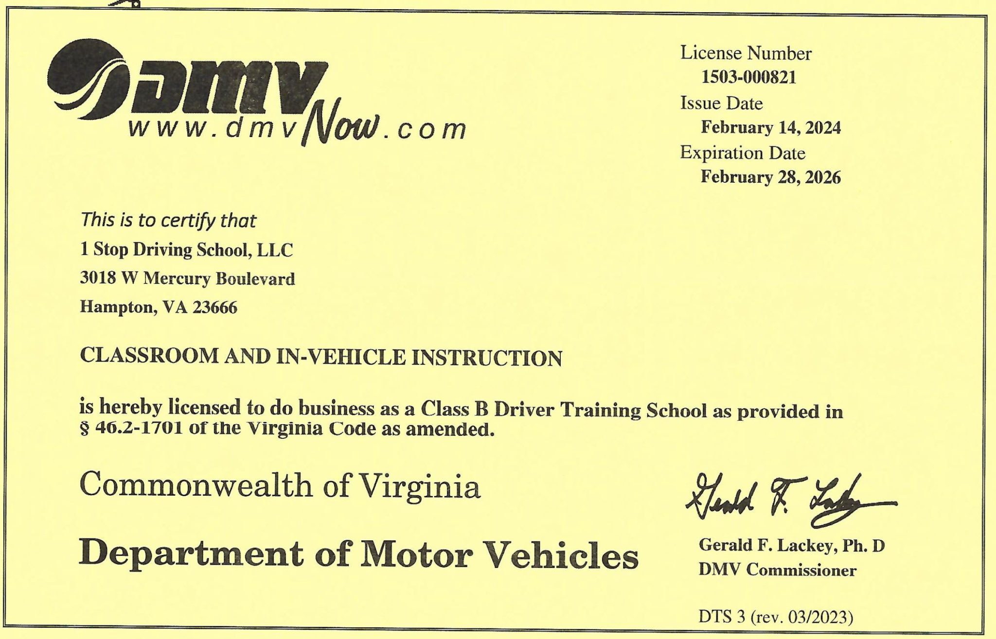 Online Driving Courses Virginia | 1 Stop Driving School